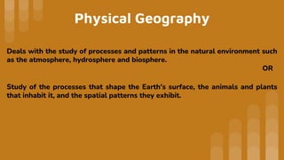 Branches of Geography | PPTX