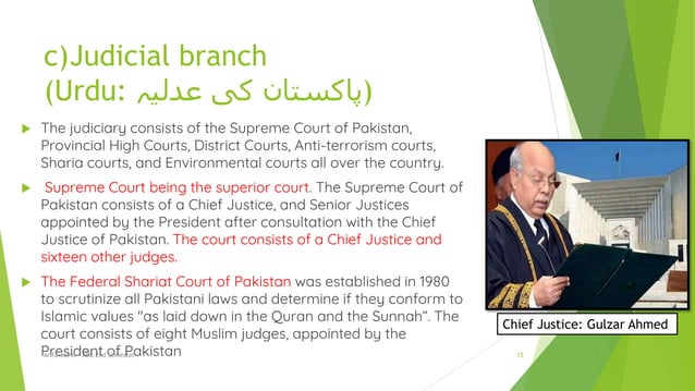 Branches of government / Structure of Government in Pakistan | PDF