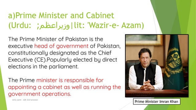 Branches of government / Structure of Government in Pakistan | PDF