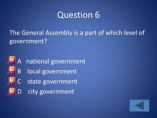 Branches of government game - 3rd grade | PPTX