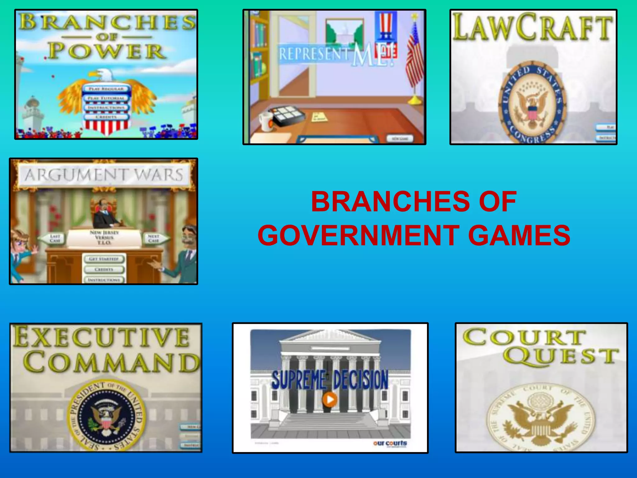 Branches of government games | PPTX