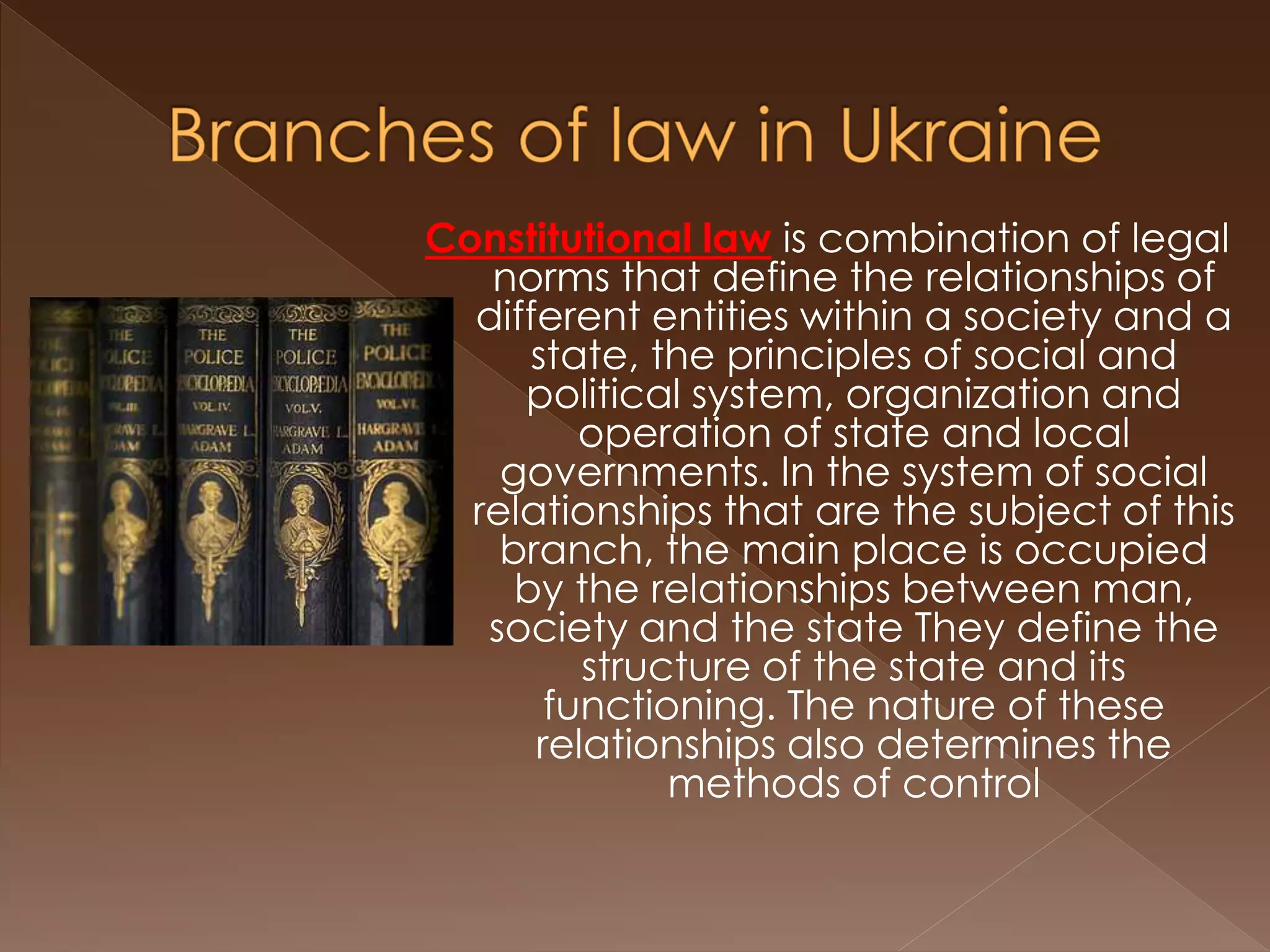 Branches of law and legal institutions | PPTX