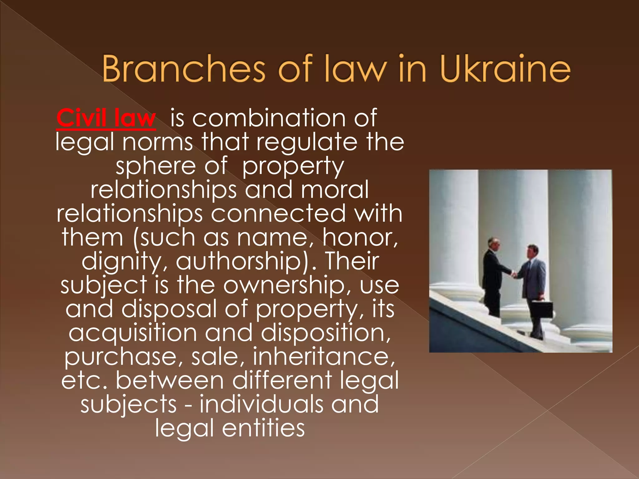 Branches of law and legal institutions | PPTX