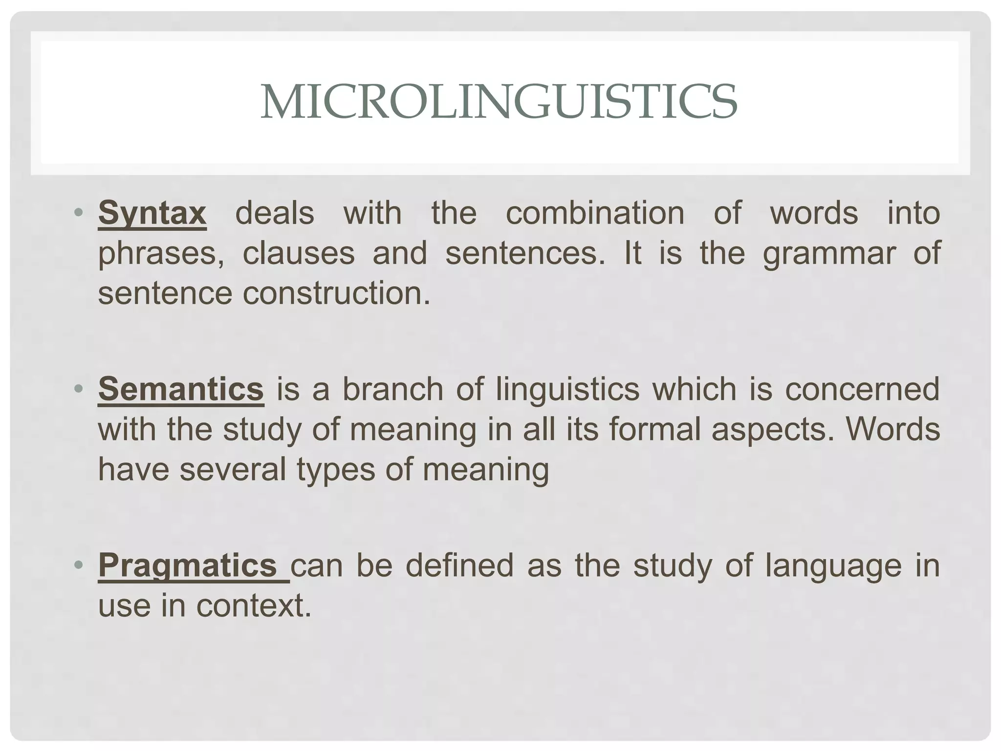 Branches of linguistics | PPTX