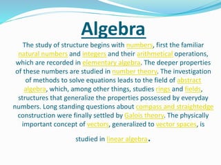 Branches of mathematics | PPTX