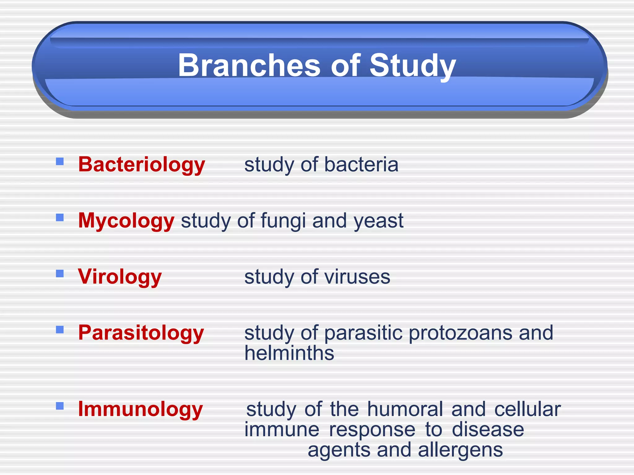 Branches of microbiology | PPT
