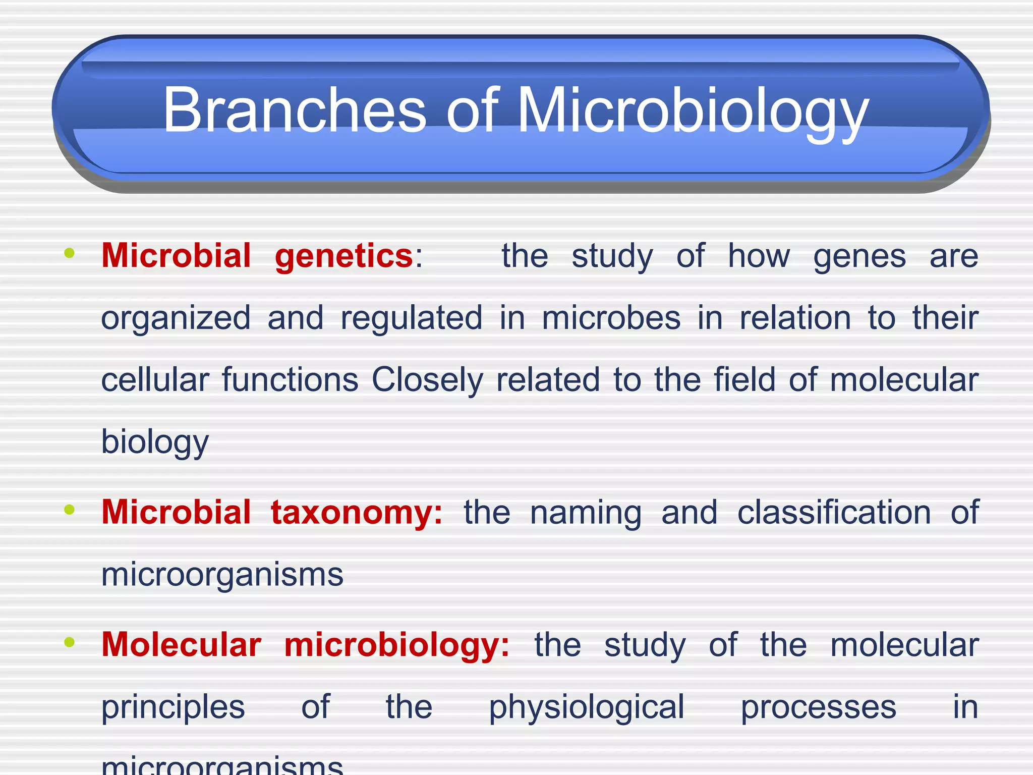 Branches of microbiology | PPT