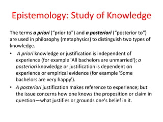 Branches of philosophy | PPTX