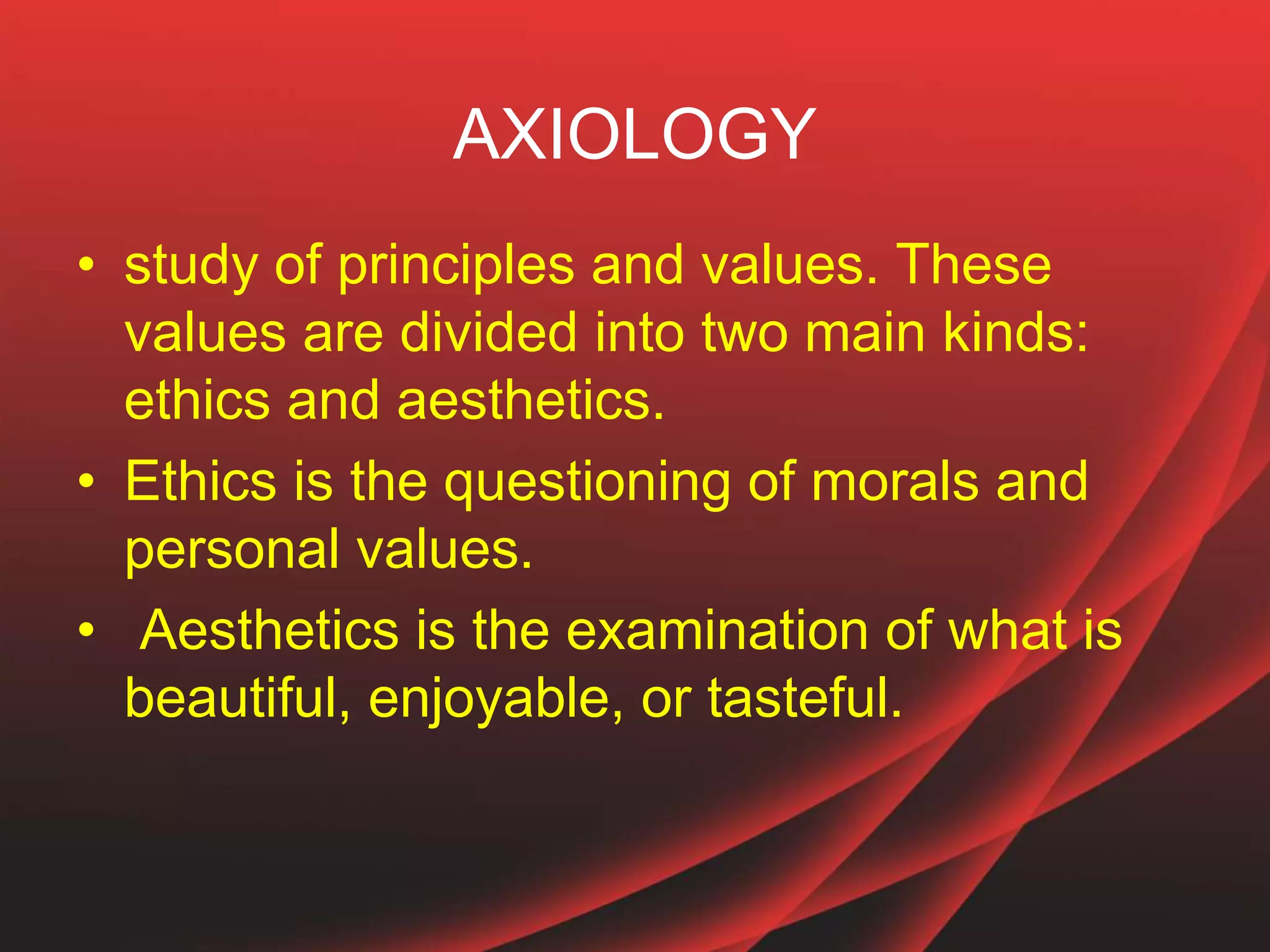 Branches of philosophy. | PPTX