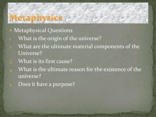 Branches of philosophy report | PPTX