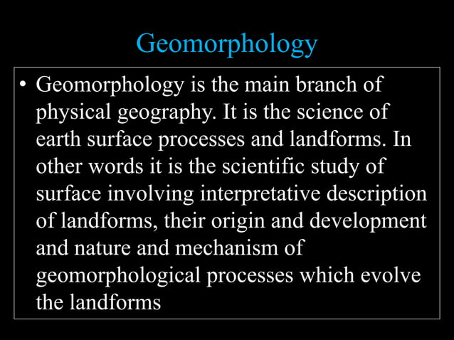 Branches of physical geography | PPTX