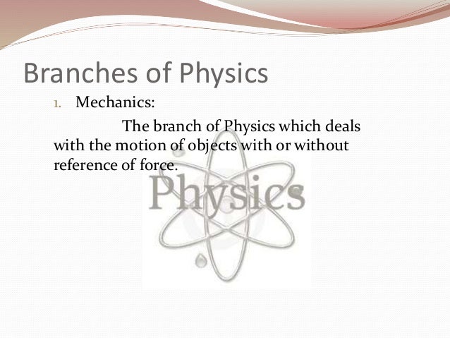 Branches of physics