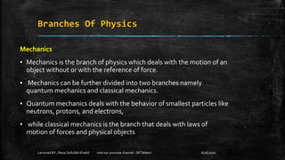 Branches of physics | PDF