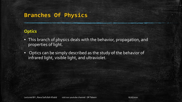 Branches of physics | PDF