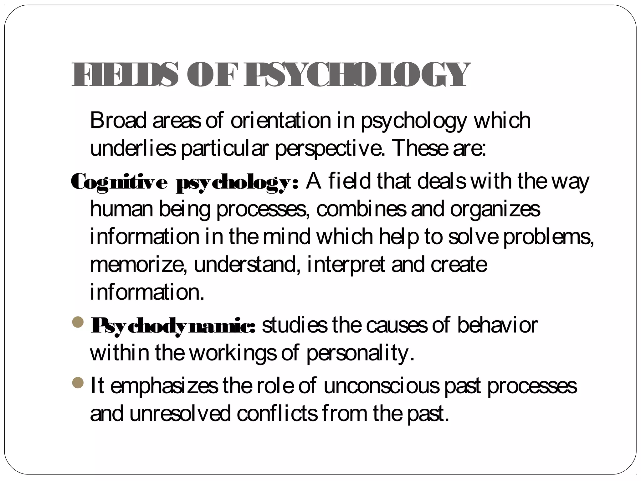 Branches of psychology | PPT