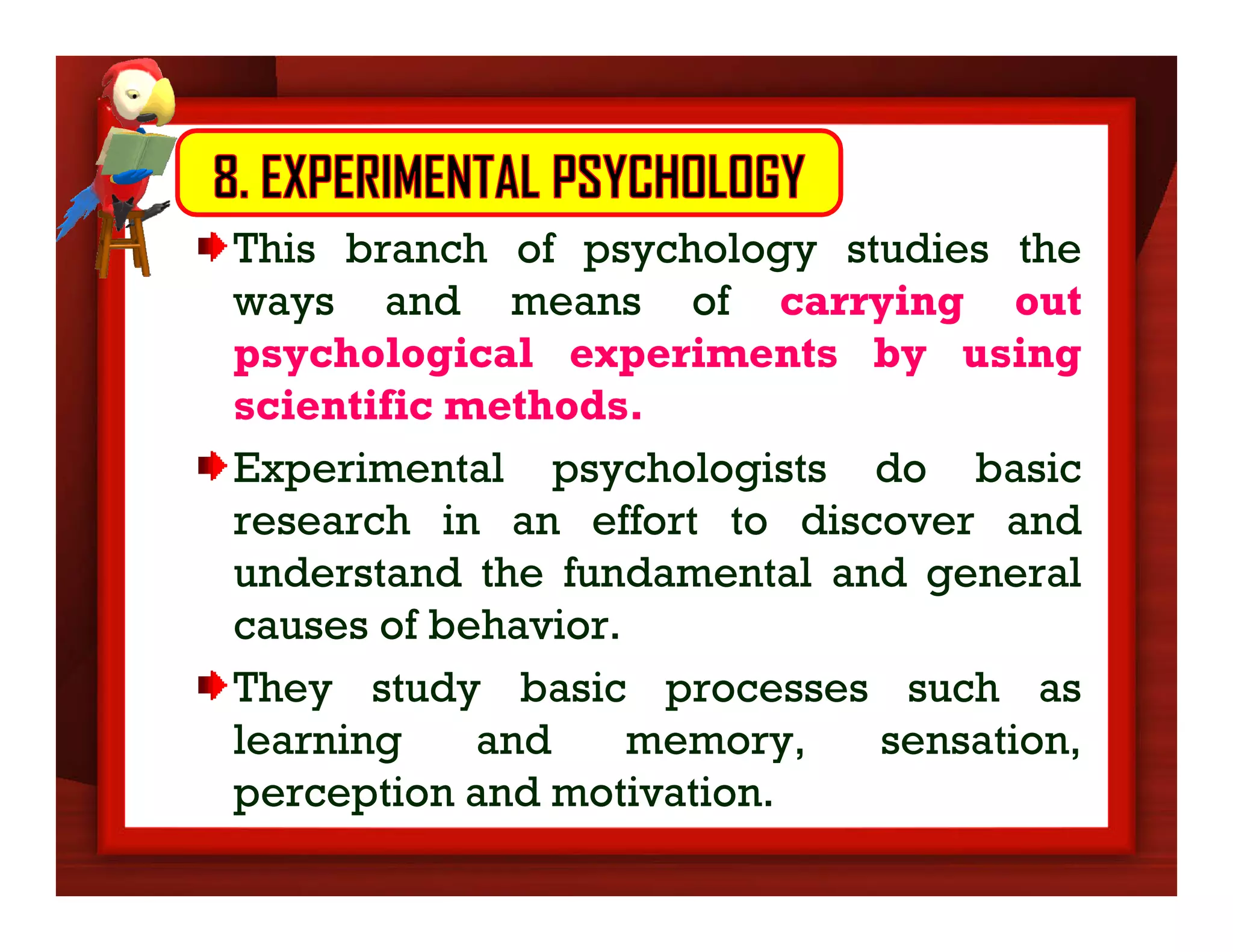 Branches of psychology | PDF