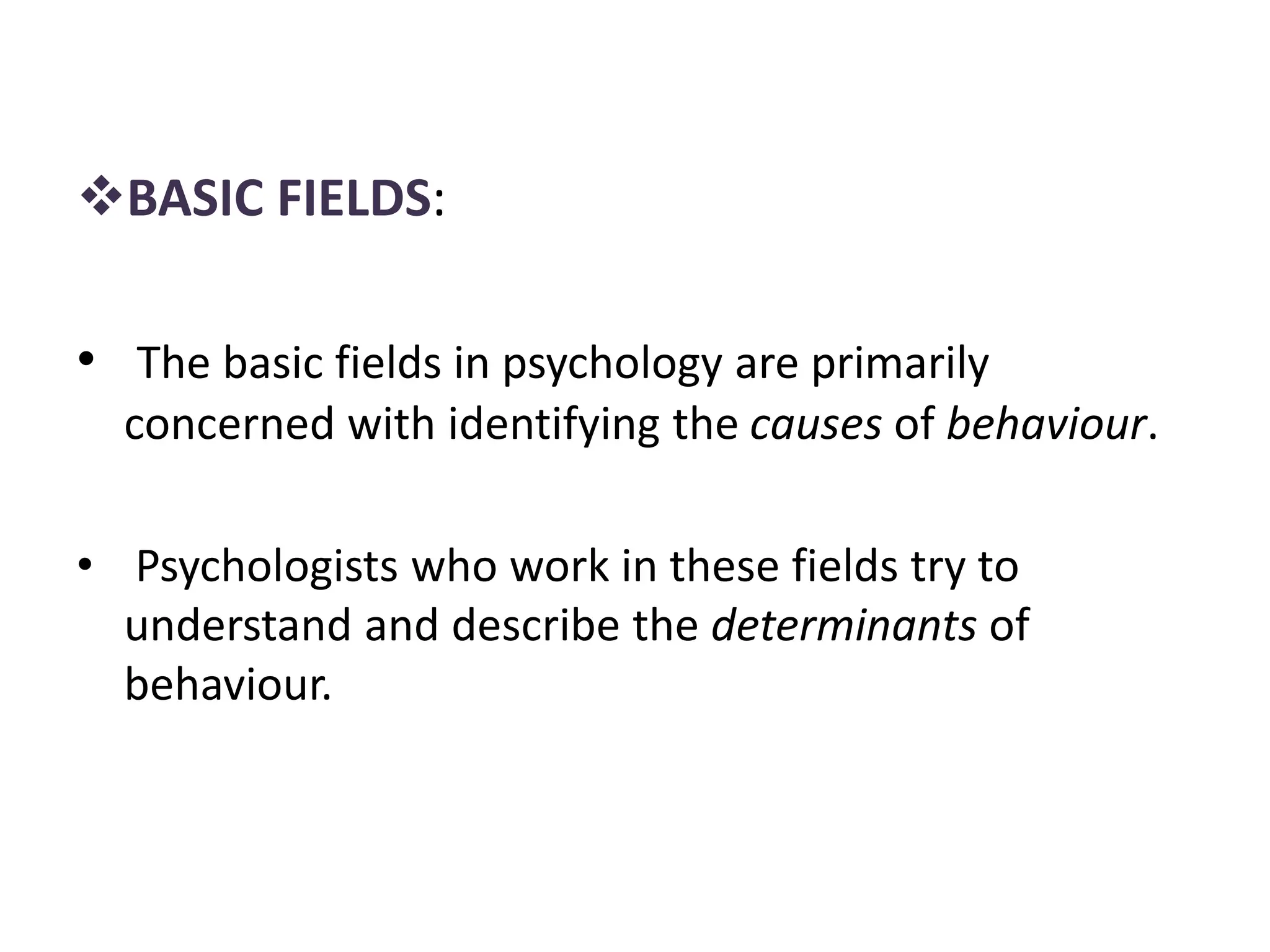 BRANCHES OF PSYCHOLOGY power point presentation | PPTX