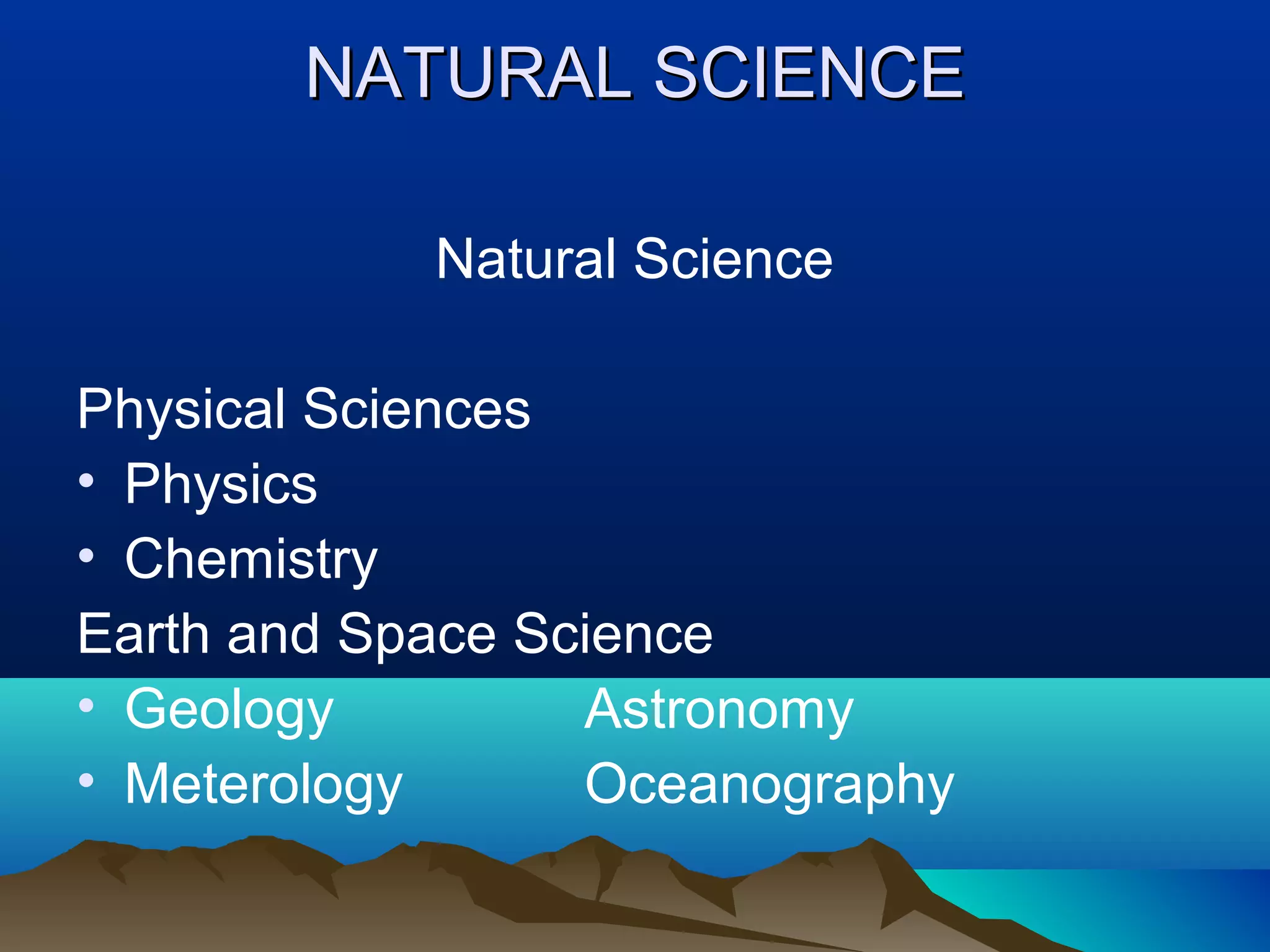 Branches of science | PPT | Geology | Science