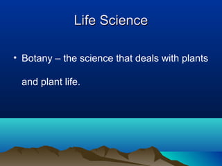 Branches of science | PPT