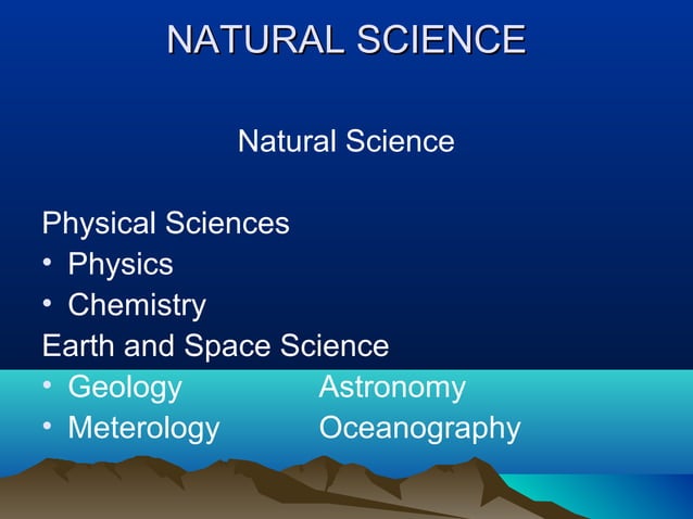 Branches of science | PPT | Geology | Science