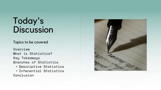 Branches of statistics | PPTX | Educational Assessment | Education