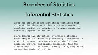 Branches of statistics | PPTX