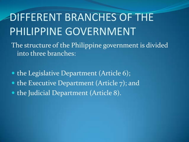 Branches of the philippine government | PPTX