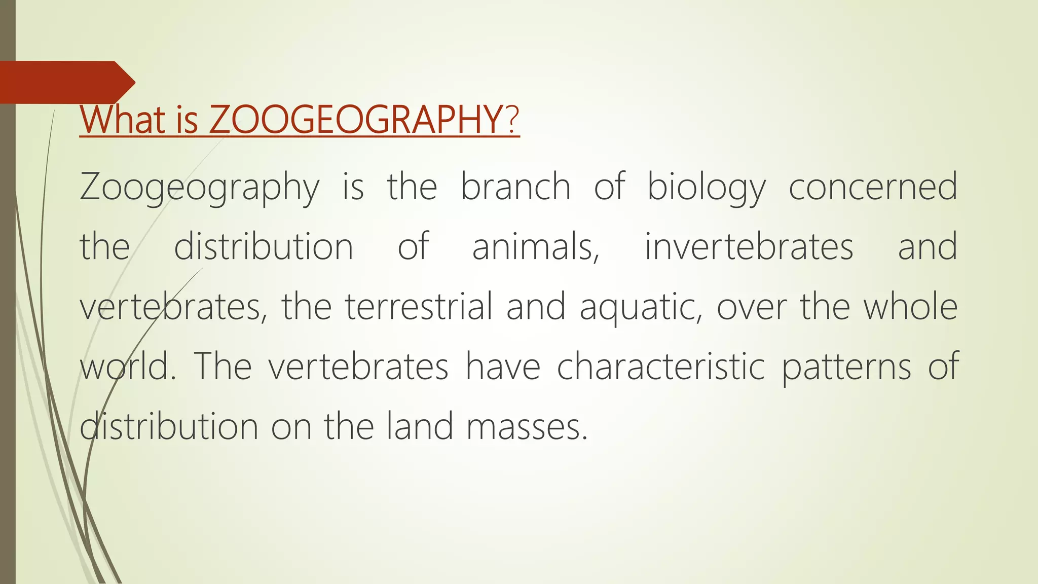 Branches of zoogeographic . | PPTX