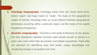 Branches of zoogeographic . | PPTX