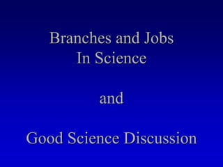Branches of Science | PPT