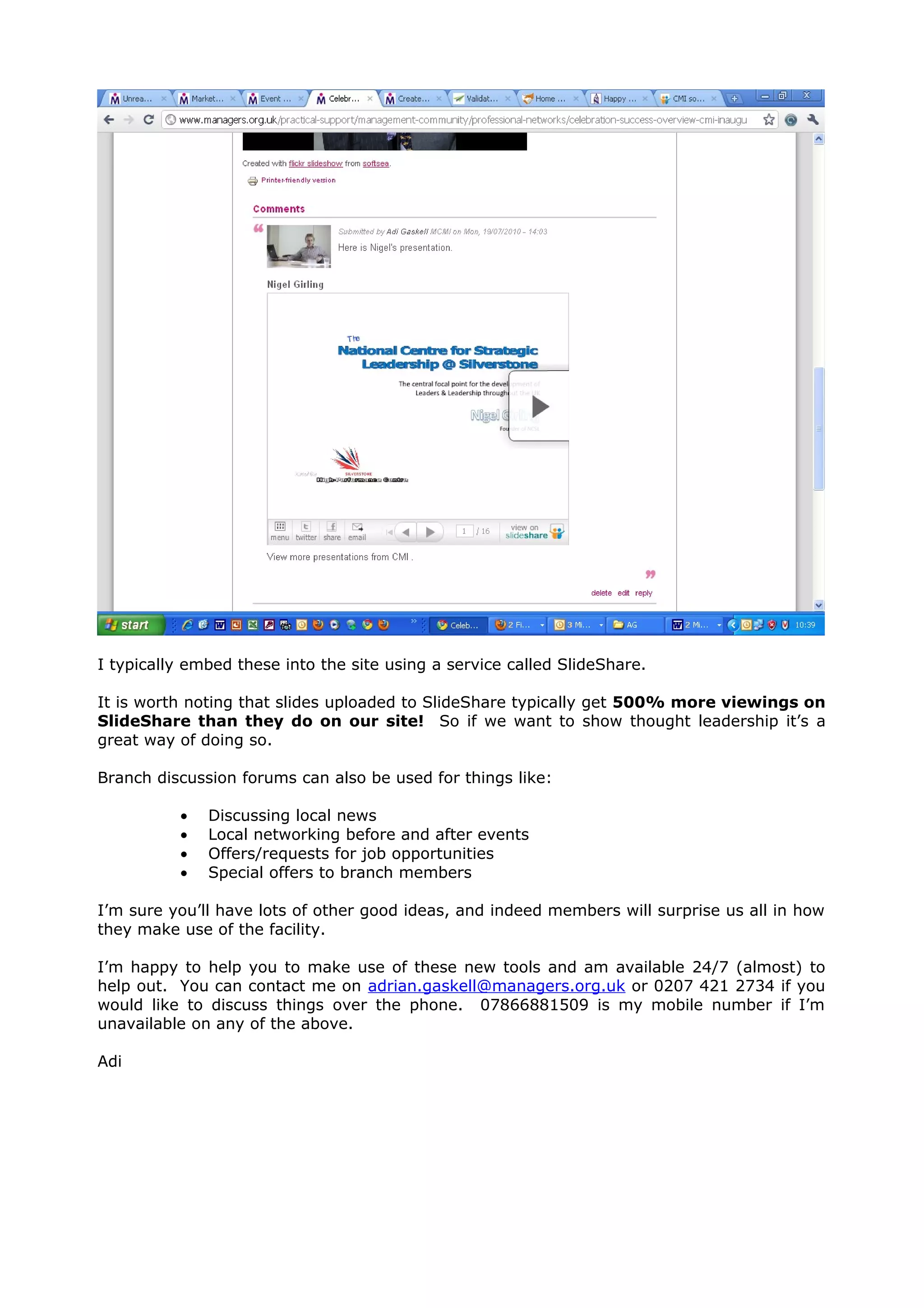 CMI Branch Website Guide | PDF