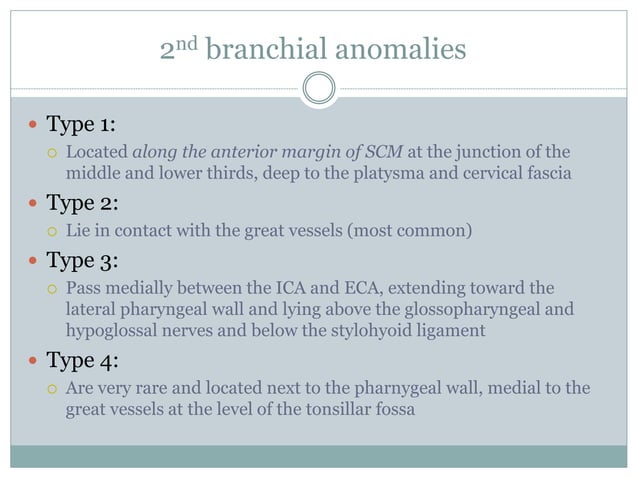 Branchial anomalies | PPTX | Ear, Nose and Throat Conditions | Diseases ...
