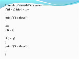 Branching in C | PPT