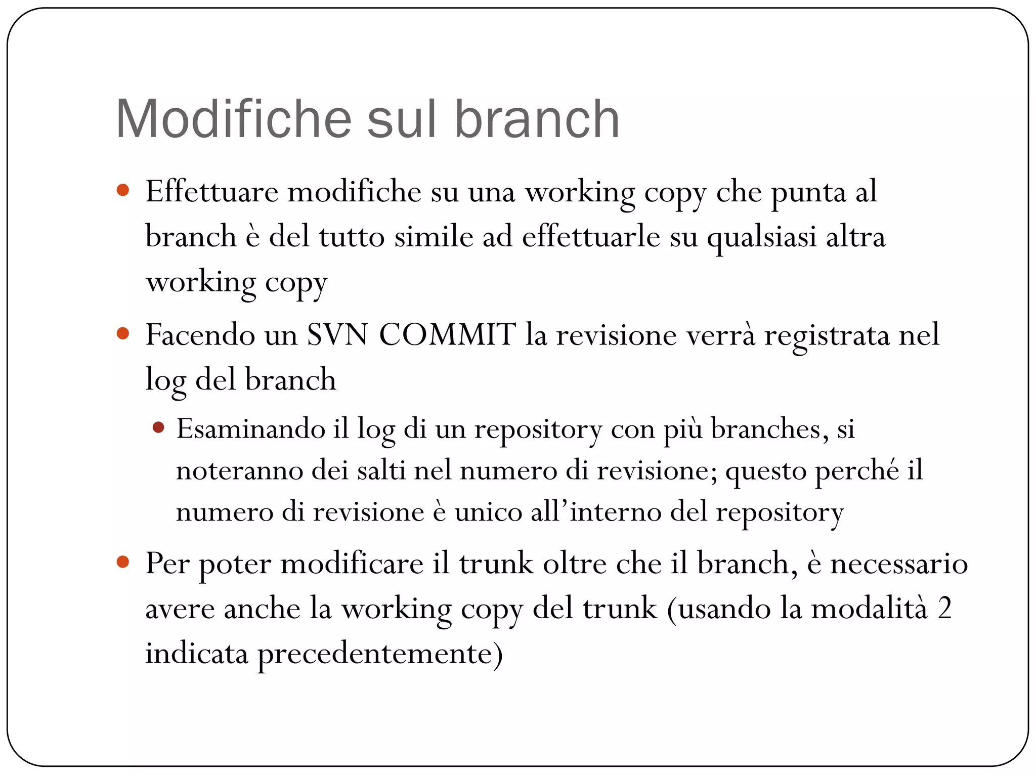 Branching con TortoiseSVN | PPT