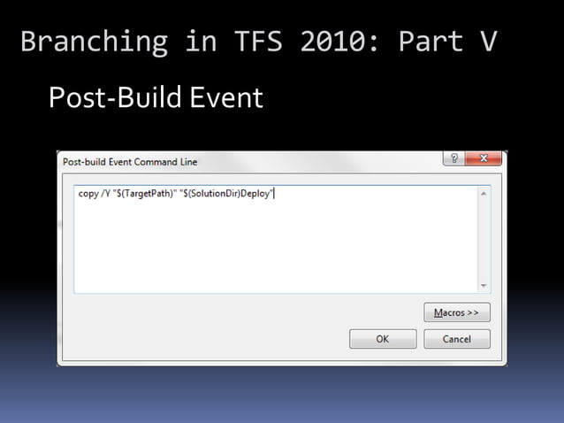 Branching in TFS 2010 Part V (Sharing Code) | PPT