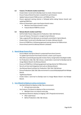 Branching and merging strategy | PDF