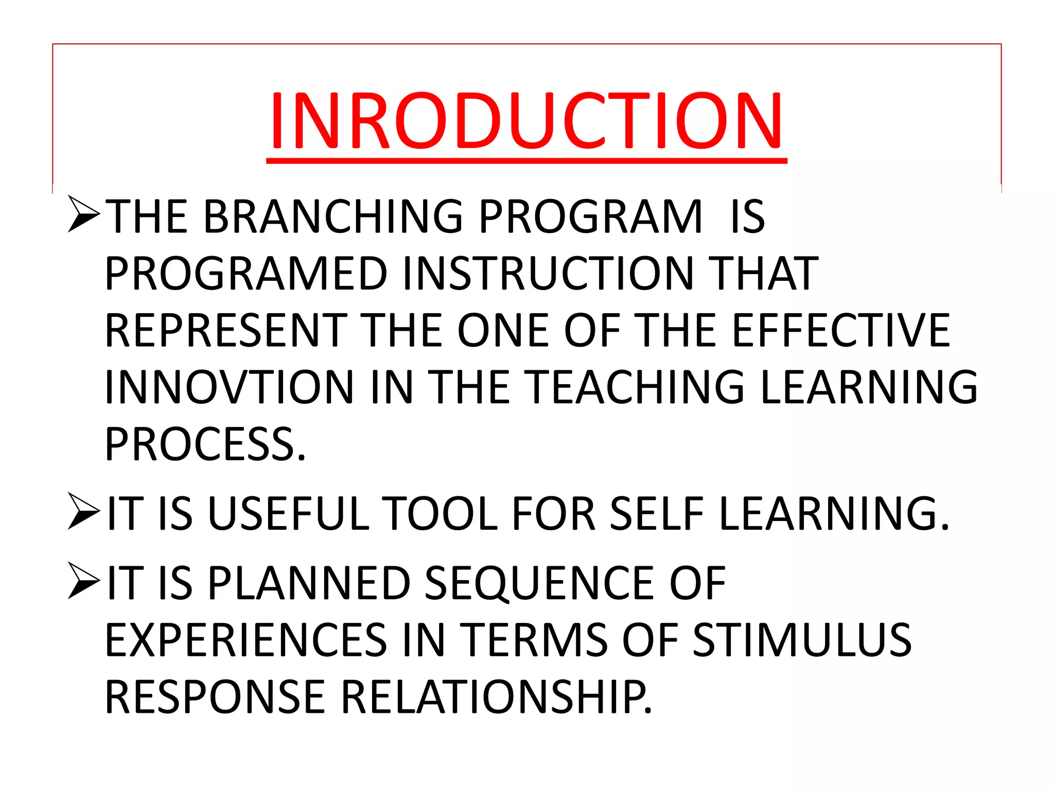 Branching programing ritima | PPTX