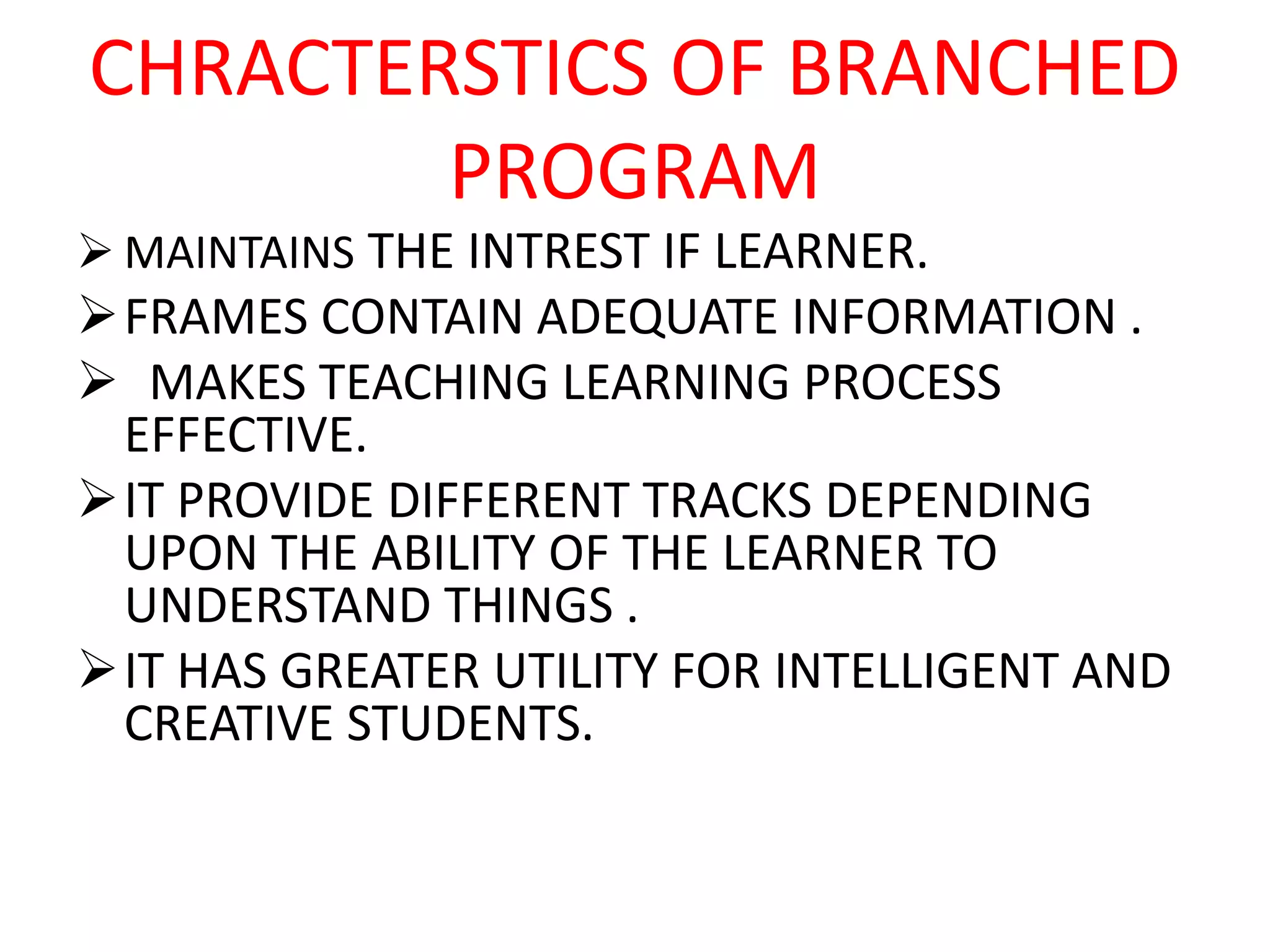 Branching programing ritima | PPTX