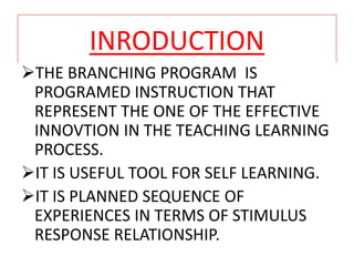 Branching programing ritima | PPTX