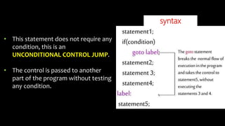 Branching statements | PPTX