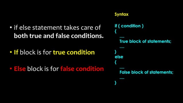 Branching statements | PPTX