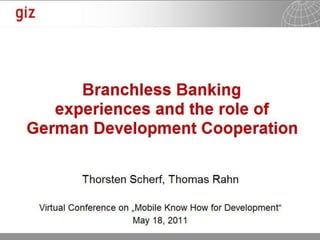 Branchless banking | PPT