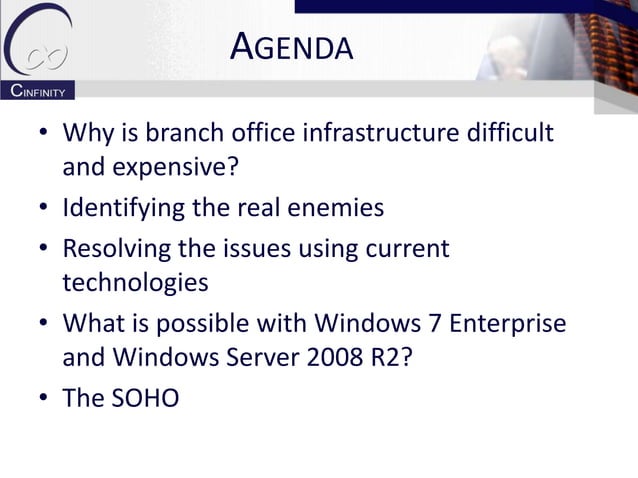 Branch Office Infrastructure | PPTX | Cloud Computing | Internet