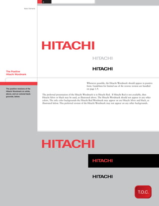 Brand identity-hitachi | PDF