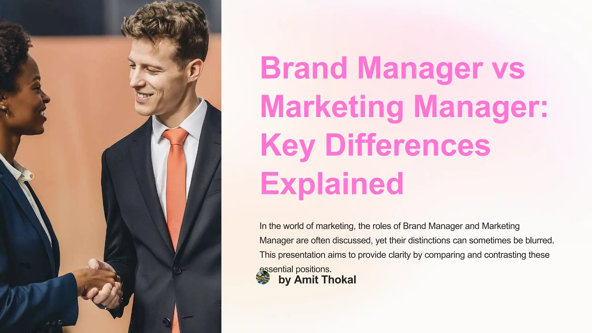 Brand Manager vs Marketing Manager: Key Differences Explained | PPTX