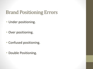 Brand positioning | PPTX | Advertising Industry | Industries