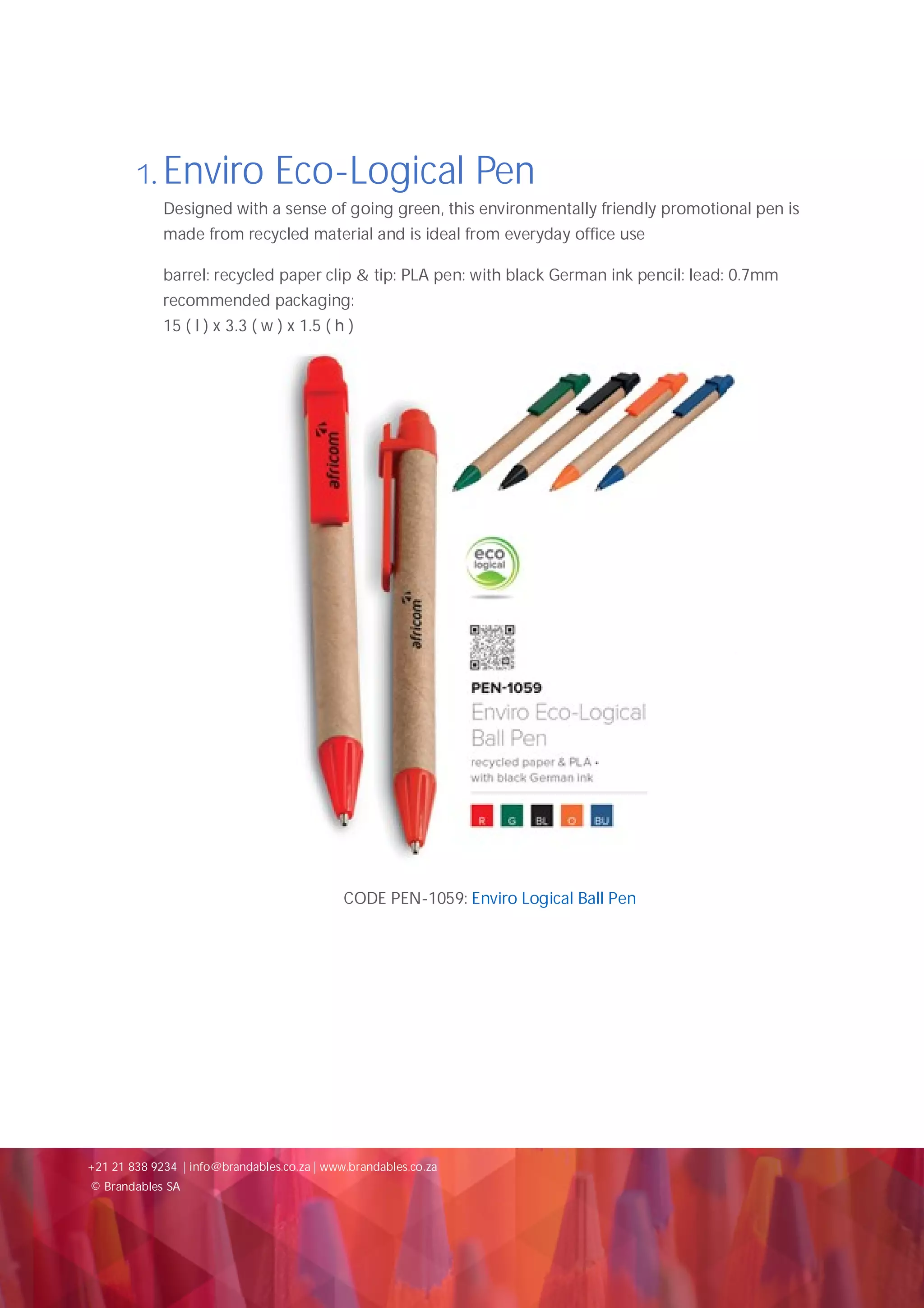 Top 10 Promotional Pens & Writing Instrument Ideas | PDF