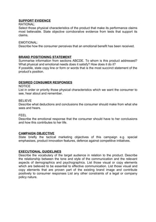 Brand advertising strategy 2- | DOC