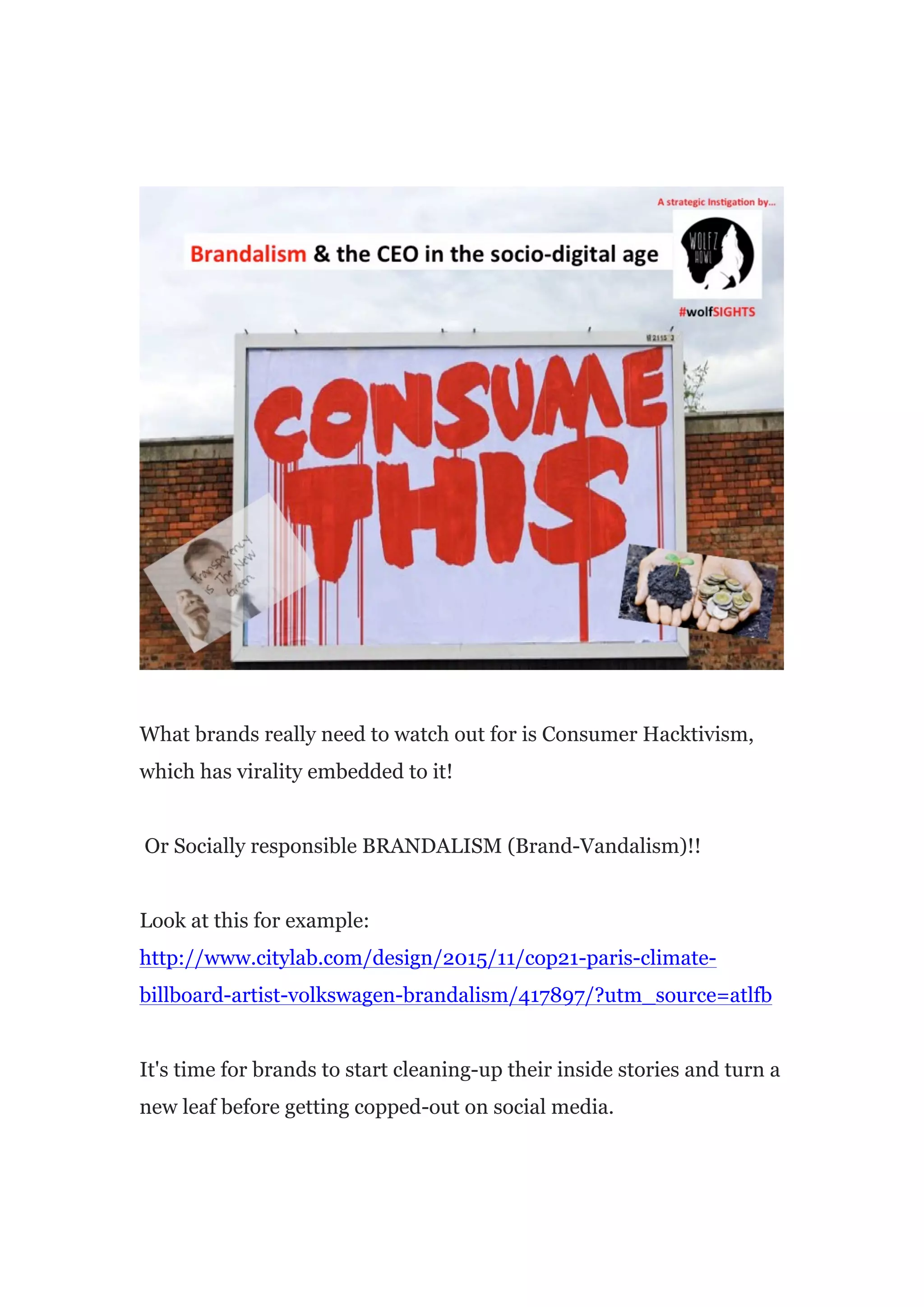 Brandalism and the CEO in the socio digital age | PDF | Marketing and ...