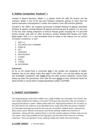 Brand analysis of Adidas | DOCX